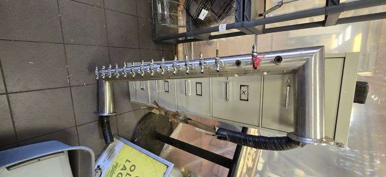 Stainless Steel 14 Spigot Beer Tap Rail - Acesbid