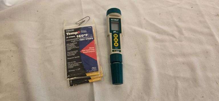 (7) New Packs of 25 Taylor Temp Rite Dishwasher Temperature Test Strips ...