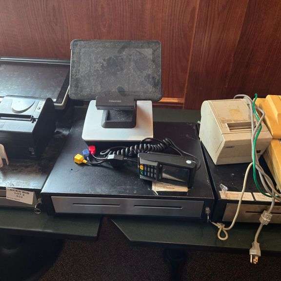 (1) Hisense POS Tablet, Pax Card Reader and Cash Box - Acesbid