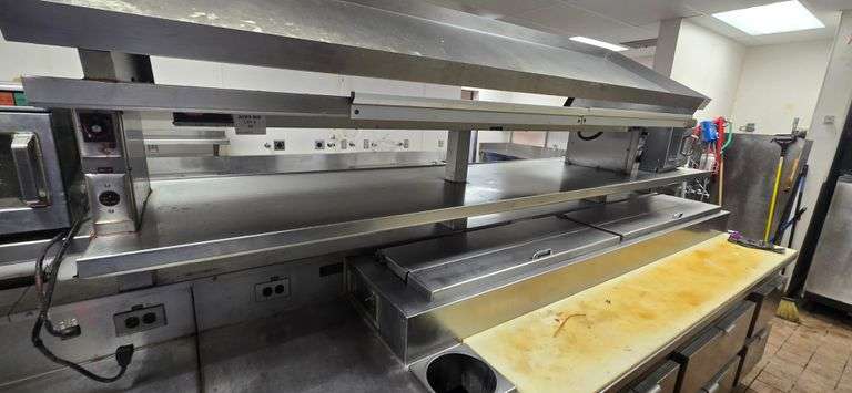 Stainless Steel Double Over Shelf with Electrical Connections - 126" x ...