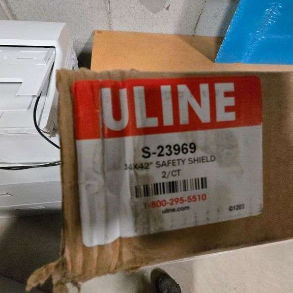 (2) New Uline Polycarbonate Safety Shields - 34" x 42" - Model # S ...