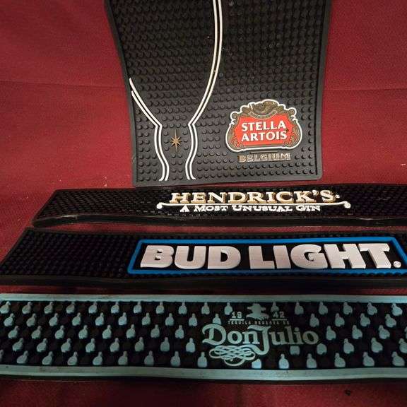 (1) Don Julio Bar Mat - 21" x 3.5", (1) Bud Light Bar Mat, (1) Stella ...