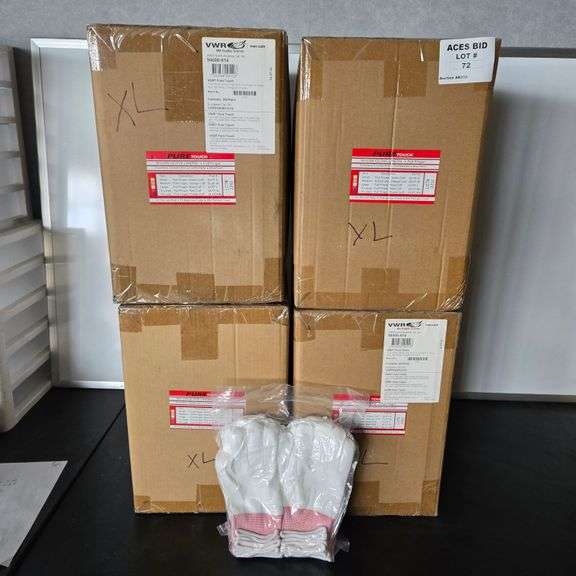 (4) New Boxes of VWR Pure Touch XL Gloves Liners - Model # GLFF-XL ...