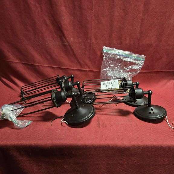 (5) Wall Mount Decorative Light Fixtures with Parts - Model # 1803 ORB ...