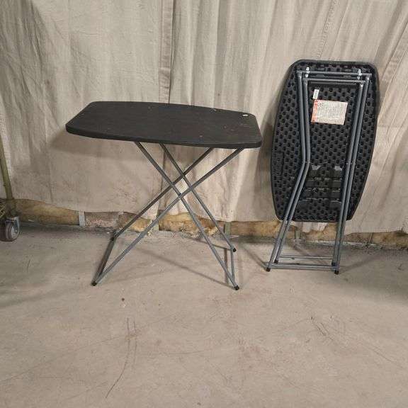 (2) Folding Tables with Three Heights - 29" x 19" Top - Acesbid