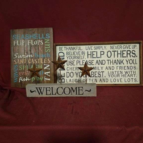 (1) Seaside Decorative Wooden Sign - 12.25" x 17", (1) Be Kind ...