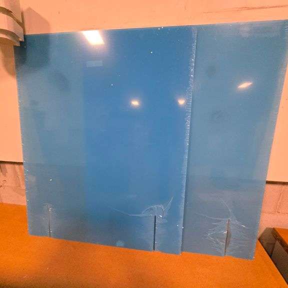 (2) New Uline Polycarbonate Safety Shields - 34" x 42" - Model # S ...