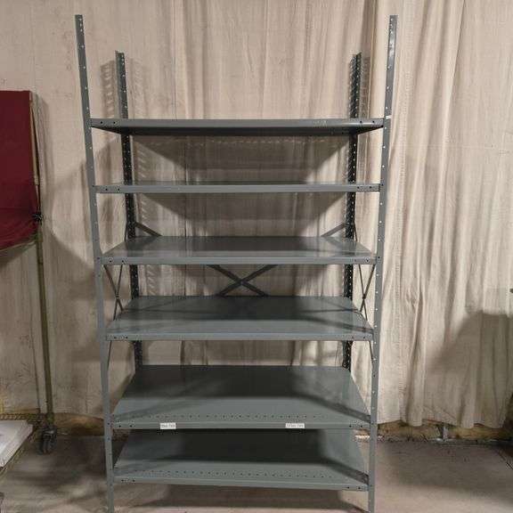 Uline Metal 6 Tier Shelving Unit - 48.5" x 24" x 87" - Acesbid