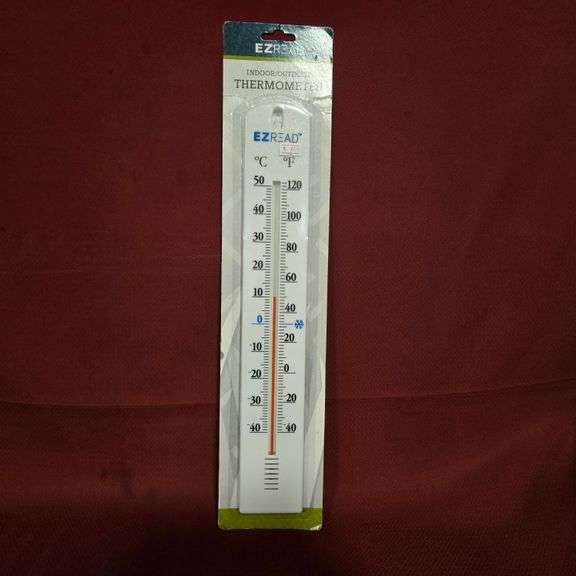 New EZ Read Indoor Outdoor Thermometer - Acesbid