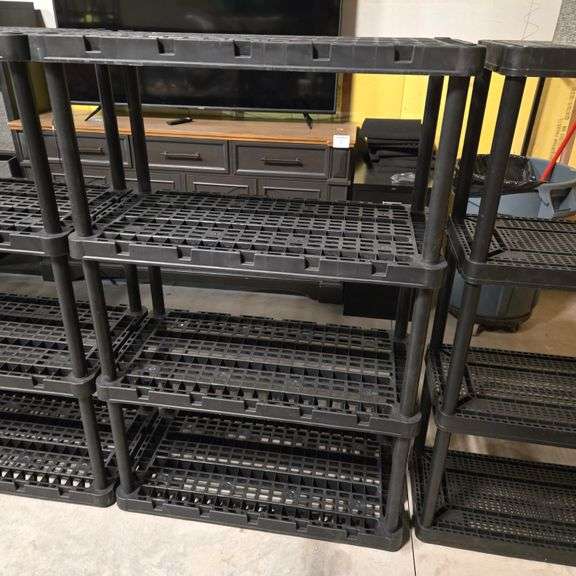 Polycarbonate 4 Tier Shelving Unit - 36" x 18" x 55" - Acesbid