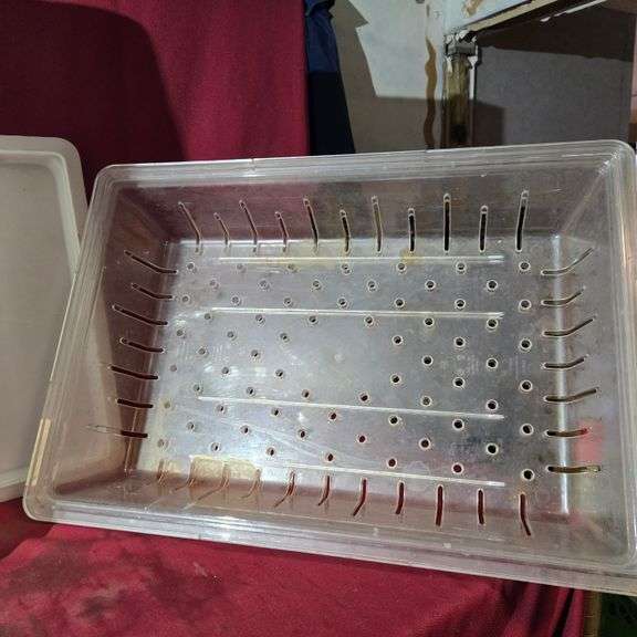 (2) Full Size Perforated Storage Bins - 18" x 26" x 6", (1) Cambro Full ...