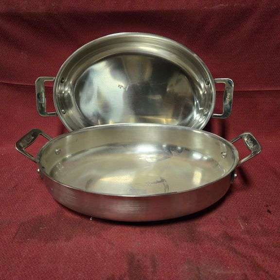 (2) Bon Chef Cocina Stainless Steel Serving Pans with Handles and ...