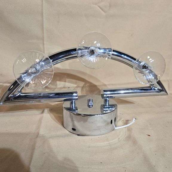 Decorative 3 Bulb Light Fixture with Chrome Plated Body - Acesbid