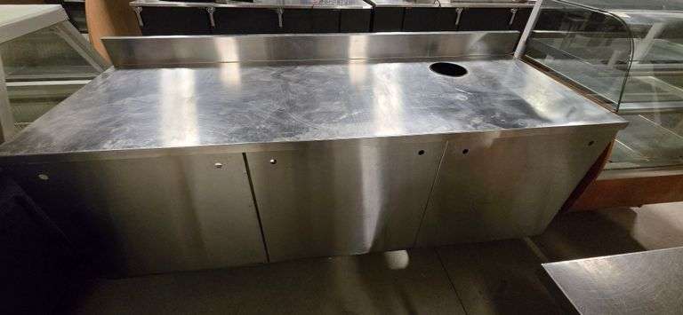 Stainless Steel Cabinet with 3 Removable Front Plates and Garbage Shoot ...