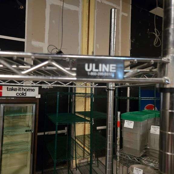 Uline Metro Style 4 Tier Chrome Shelving Unit - 30" x 18" x 36" - Acesbid