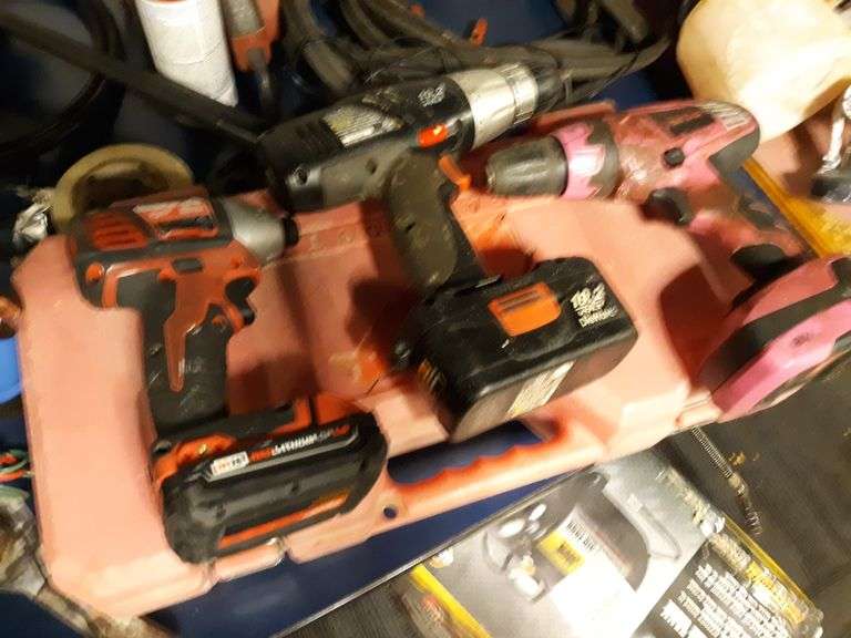 (2) Battery Operated Drills, (1) Milwaukee Battery Operated Impact ...