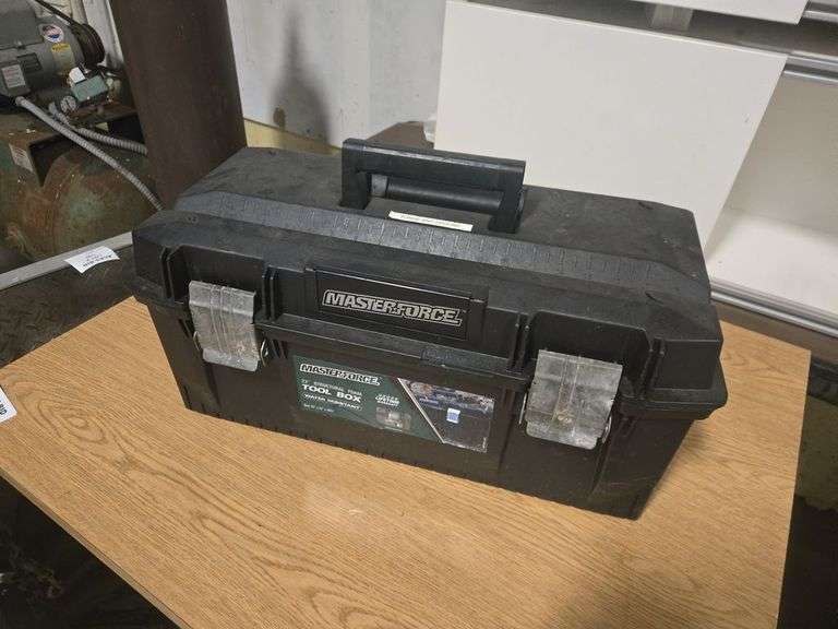 Like New Masterforce Tool Box with Metal Latches - Acesbid