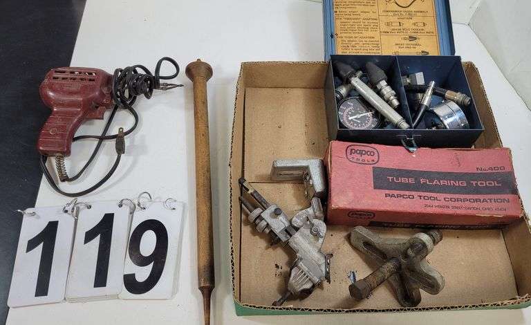 Flat w/ Tube Flaring Tool ~ Soldering Gun ~ Universal Compression ...
