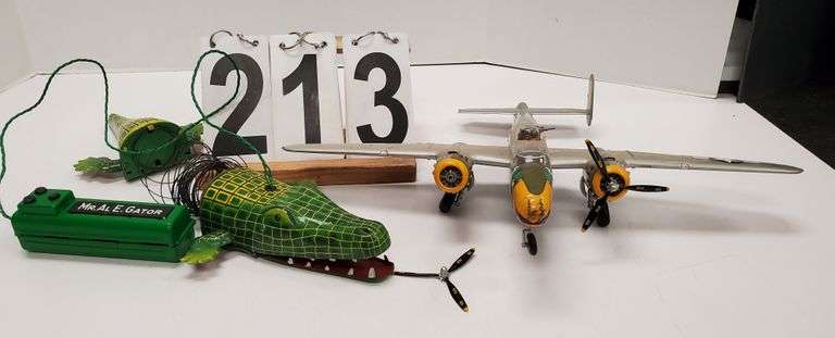 Flat w/ VTG Al E Gator & Fighter Plane - Adcock Britz Auctions