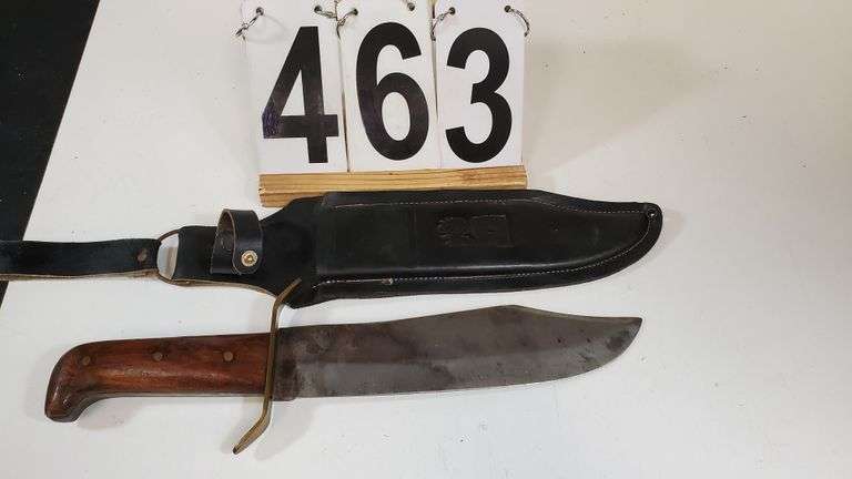Bowie Knife 9" Blade W/ Sheath - Adcock Britz Auctions