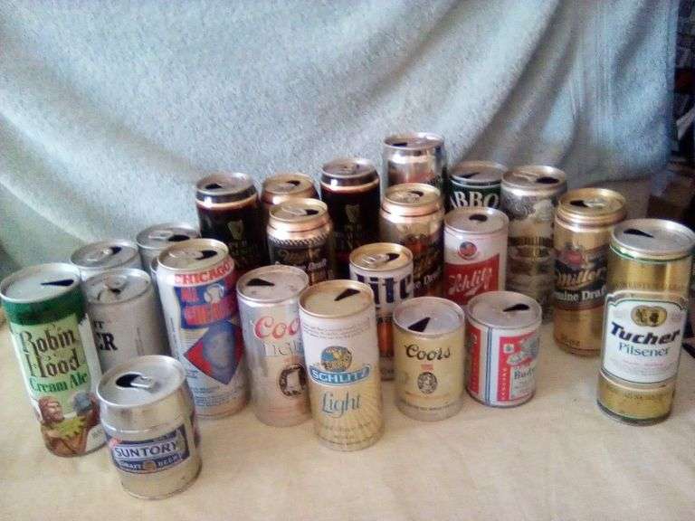 Collection of 23 different beer cans - Lil Dusty Online Auctions - All ...