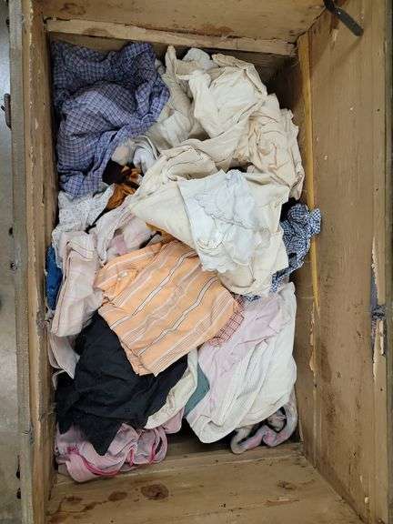 Antique Duguid Bros. Wall Trunk full of Vintage Clothes - Lil Dusty ...