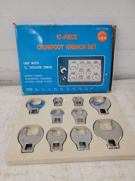 10 Piece Crowfoot Wrench Set. 2C - Lil Dusty Online Auctions - All ...