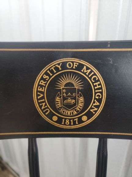 Vintage University of Michigan Wooden Rocking Chair - Lil Dusty Online ...
