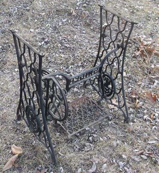 Antique Fancy Cast Iron Singer Sewing Machine Table Base - Lil Dusty ...