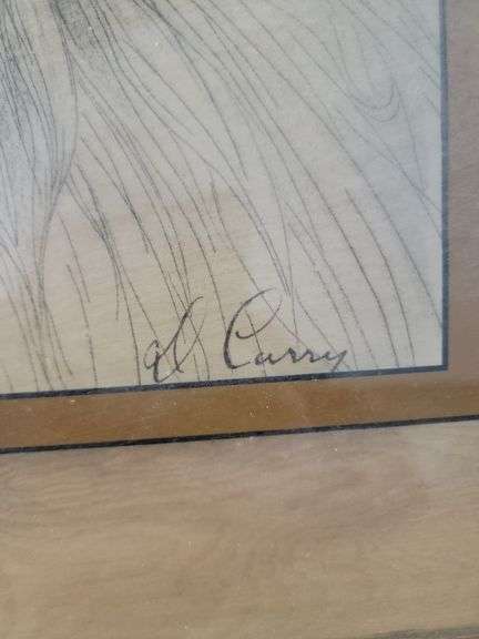 Wildlife Artist Dennis Curry Signed Pencil Drawing. Art cart - Lil ...