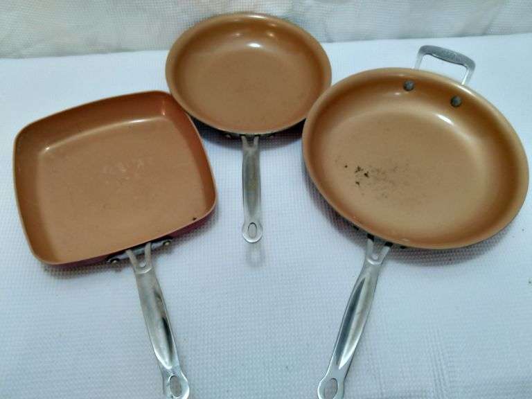 Red Copper Frying Pans - Lil Dusty Online Auctions - All Estate ...