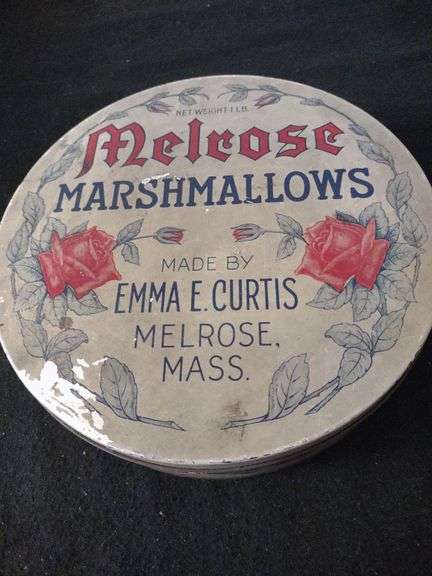 Melrose marshmallow tin 1lb size - Lil Dusty Online Auctions - All ...