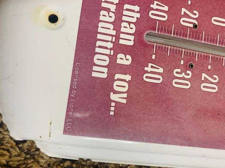 “Lionel Trains” metal thermometer sign - Lil Dusty Online Auctions ...