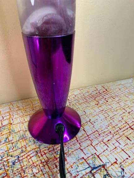 Adorable purple lava lamp with bulb and box - Lil Dusty Online Auctions ...