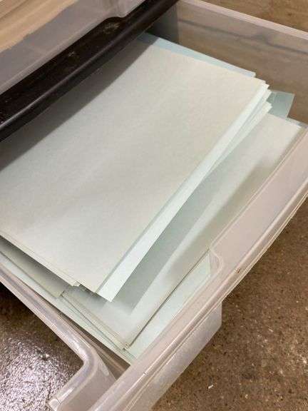 Iris mini chest on wheels full of colored paper 12.5” x 16” x 27” tall ...