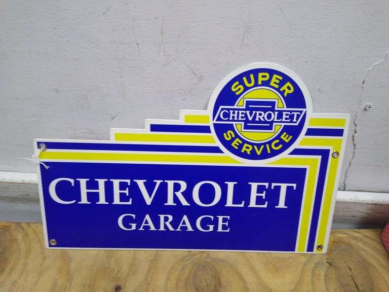 Chevrolet garage super service sign, metal.10b - Lil Dusty Online ...