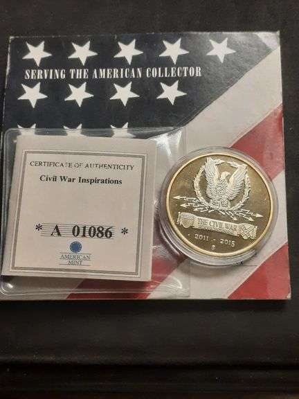 24k Gold Layered American Mint Civil War Inspiration Coin - Lil Dusty ...