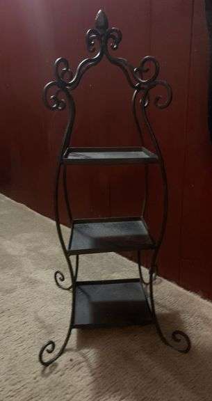 Black 3 Tier Stand - Lil Dusty Online Auctions - All Estate Services, LLC