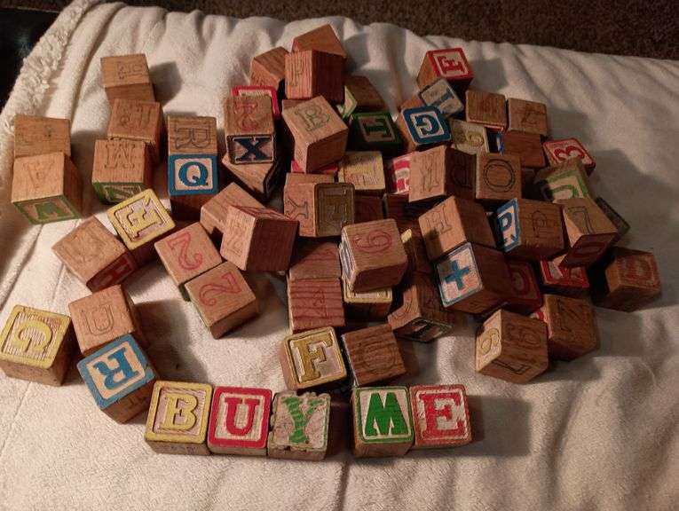 Vintage wood blocks, the last pick has blocks in a box I didn't find ...