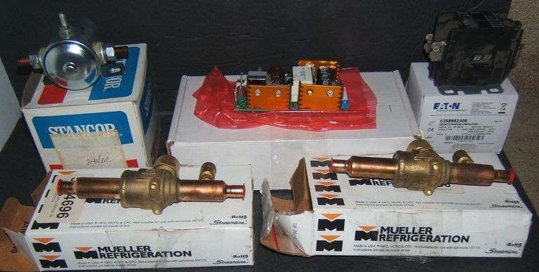 2 NEW 1/4" Mueller Ball Valves - Eaton Contactor -Stancor Solenoid ...