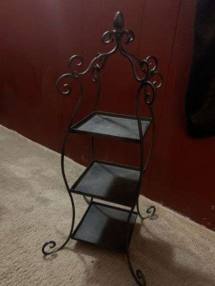 Black 3 Tier Stand - Lil Dusty Online Auctions - All Estate Services, LLC