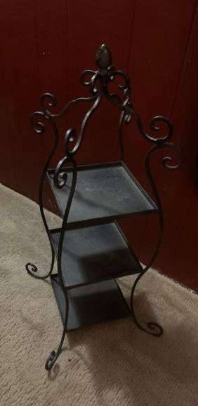 Black 3 Tier Stand - Lil Dusty Online Auctions - All Estate Services, LLC