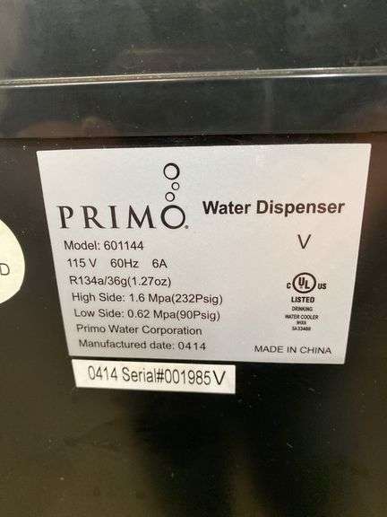 Primo water dispenser model 601144 - Lil Dusty Online Auctions - All ...