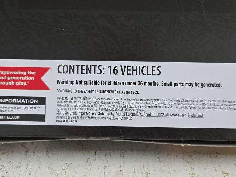 Mattel Hot Wheels Pack of 16 Toy Cars. 3A - Lil Dusty Online Auctions ...