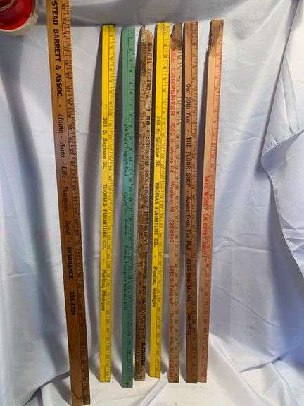 VTG ADVERTISING YARD STICKS - Lil Dusty Online Auctions - All Estate Services, LLC