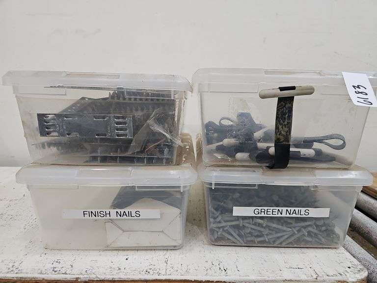 4 lidded totes full of various hardware 3d - Lil Dusty Online Auctions ...