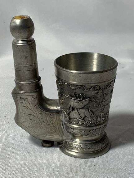 Pewter 95% German Decorative Hunting Scene Pipe - Lil Dusty Online ...