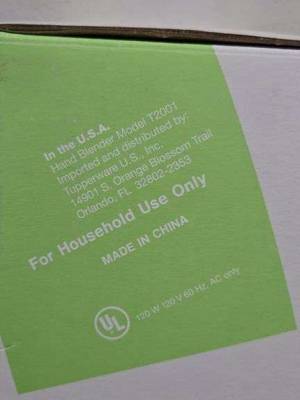Tupperware Hand Blender NIB. 6C - Lil Dusty Online Auctions - All ...