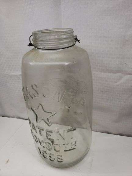 SUPER EXTRA LARGE MASON JAR 3D 19in tall - Lil Dusty Online Auctions ...