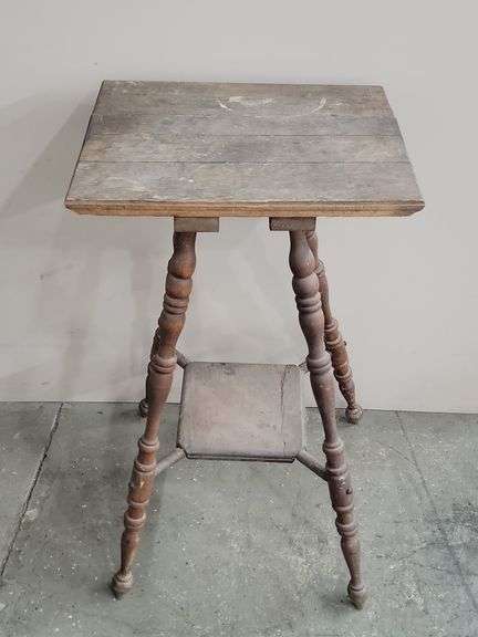 Antique Wooden Side Table. 20B - Lil Dusty Online Auctions - All Estate ...